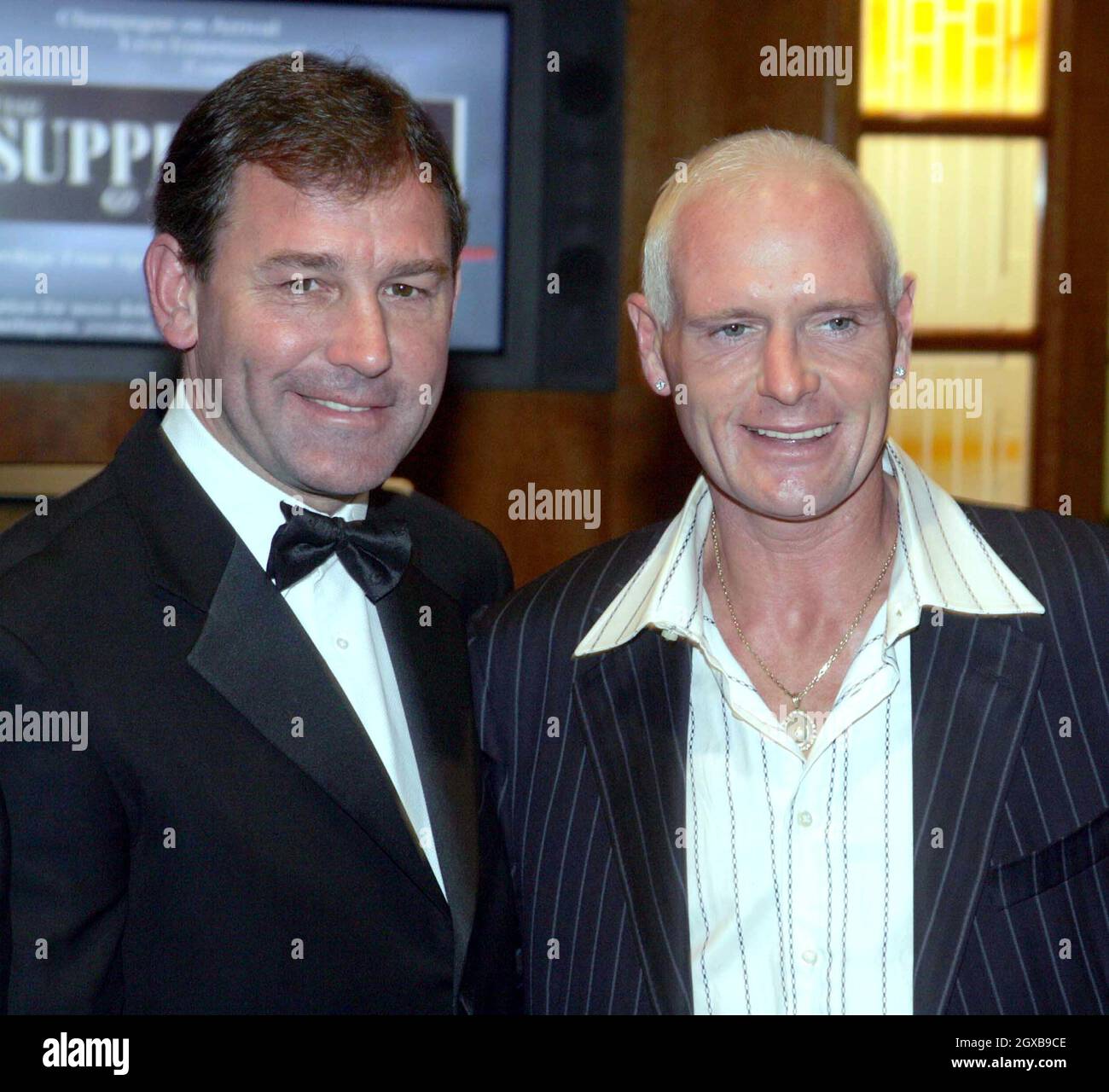 Bryan Robson and Paul Gascoigne at the Benefit Dinner held for Keith O ...