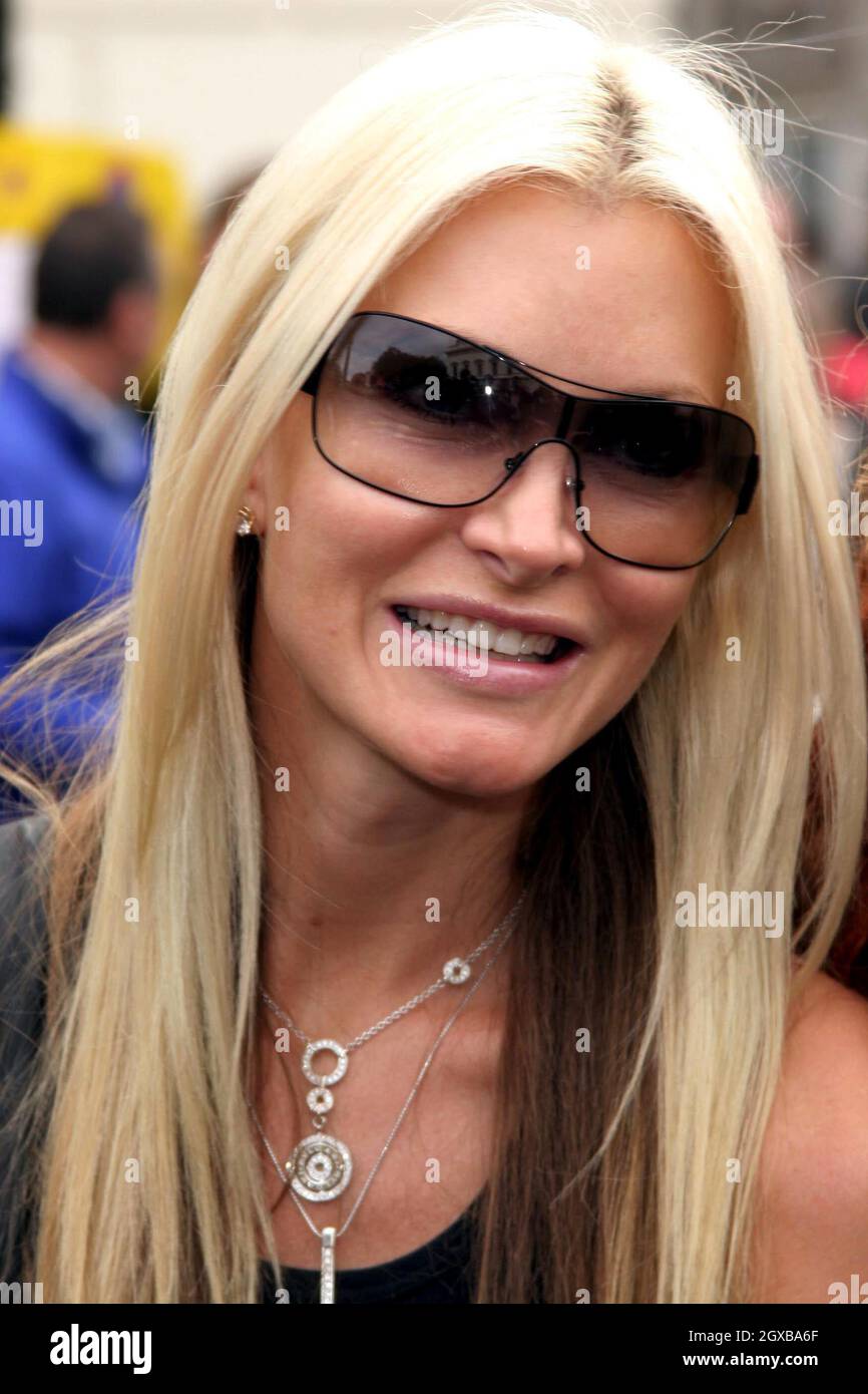 Caprice posing for the press before setting off on the Gumball 3000 ...