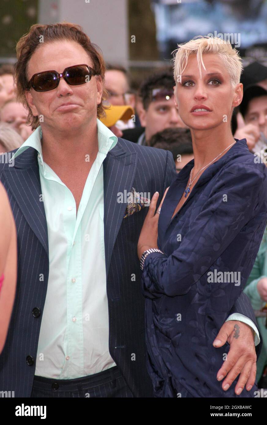 Eve Salvail and Mickey Rourke at the UK premiere of Sin City which was ...