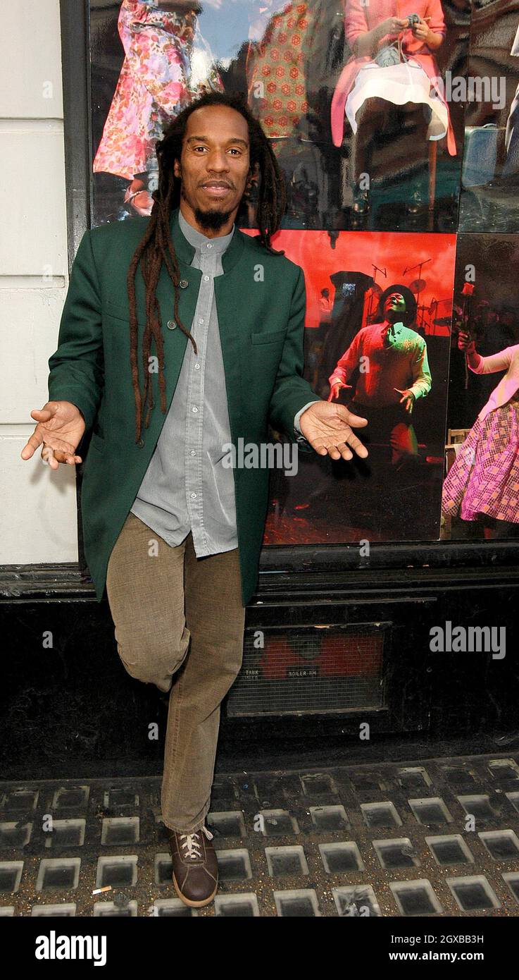 Benjamin Zephaniah at the Apollo Theatre, London, for the first night ...