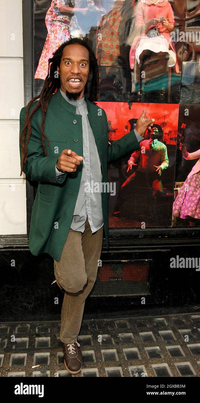 Benjamin Zephaniah at the Apollo Theatre, London, for the first night ...