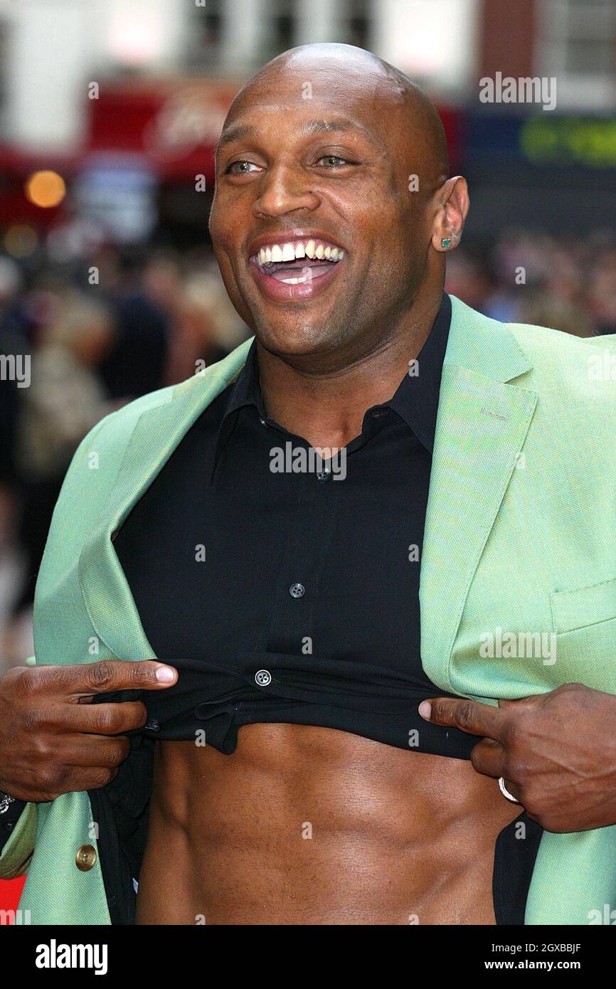 Rhino arrives at the European Premier of BATMAN BEGINS at the Odeon ...