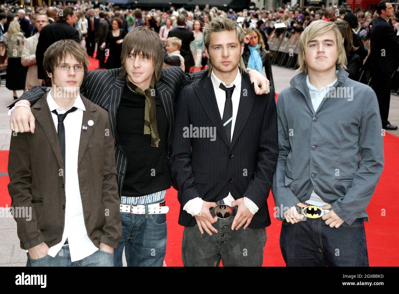 McFly at the European premiere of Batman Begins. It was screened at the ...