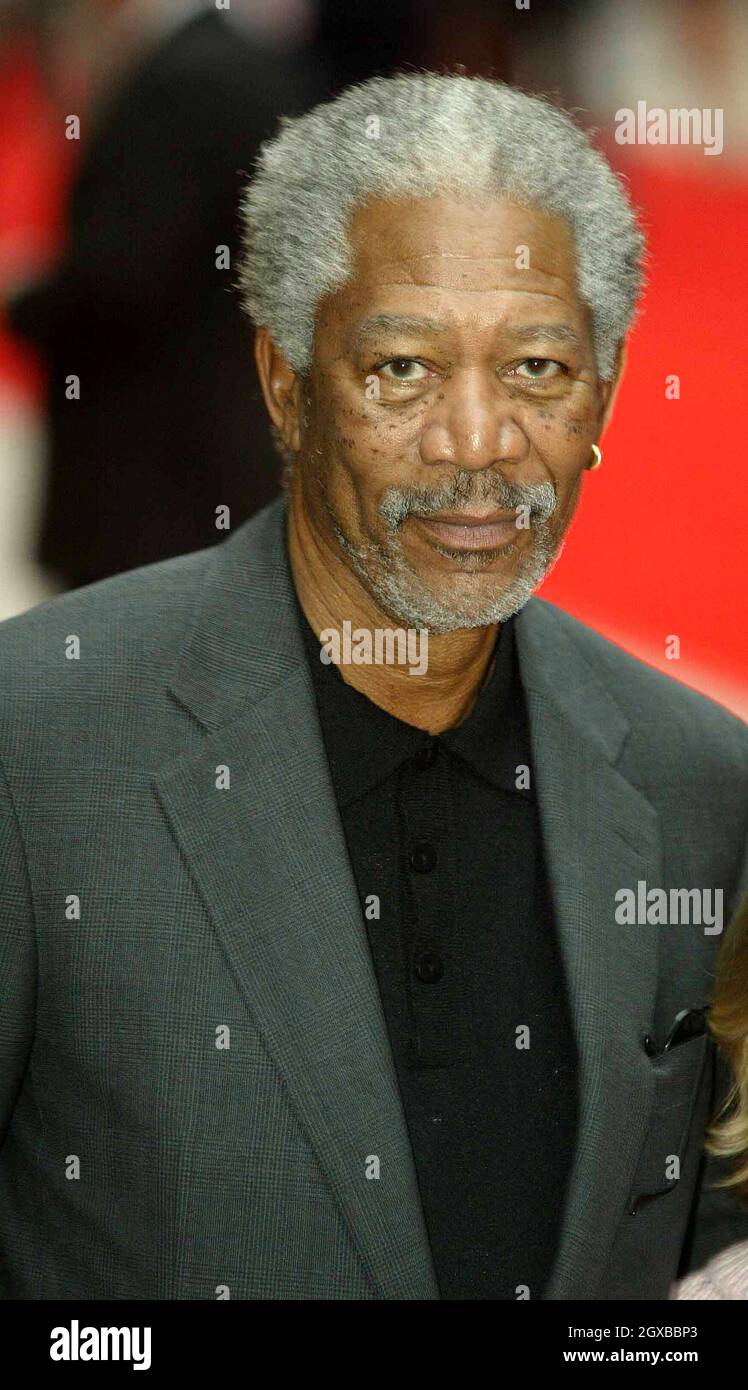 Morgan Freeman attending the Batman Begins Premiere at Leicester Square ...