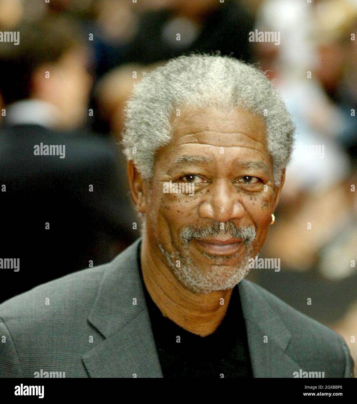 Morgan Freeman attending the Batman Begins Premiere at Leicester Square ...