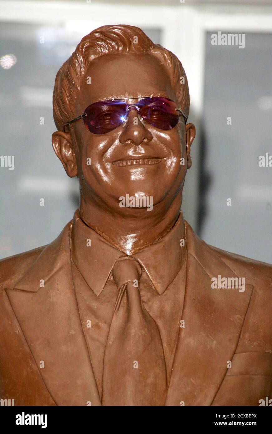 Sir Elton John chocolate statue at Madame Tussaud's in London. The ...