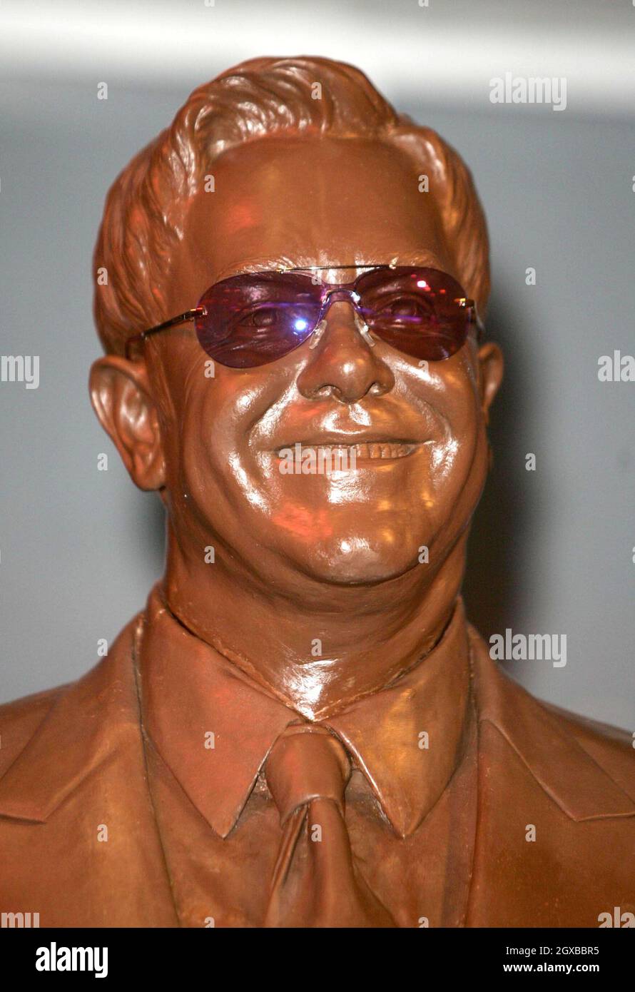Sir Elton John chocolate statue at Madame Tussaud's in London. The ...