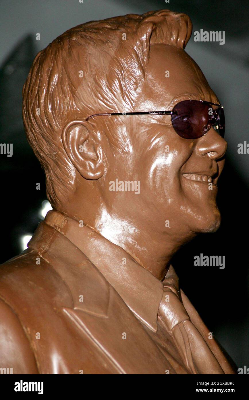 Sir Elton John chocolate statue at Madame Tussaud's in London. The ...