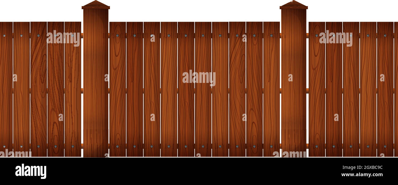 Fence wooden Stock Vector Images - Alamy