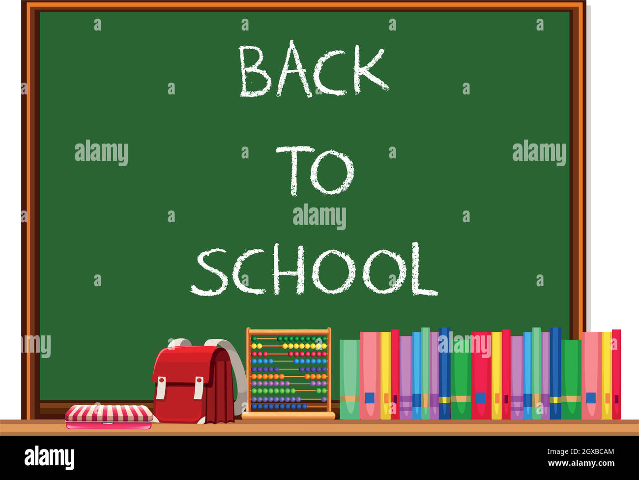 Chalkboard Back to School Stock Vector Image & Art - Alamy
