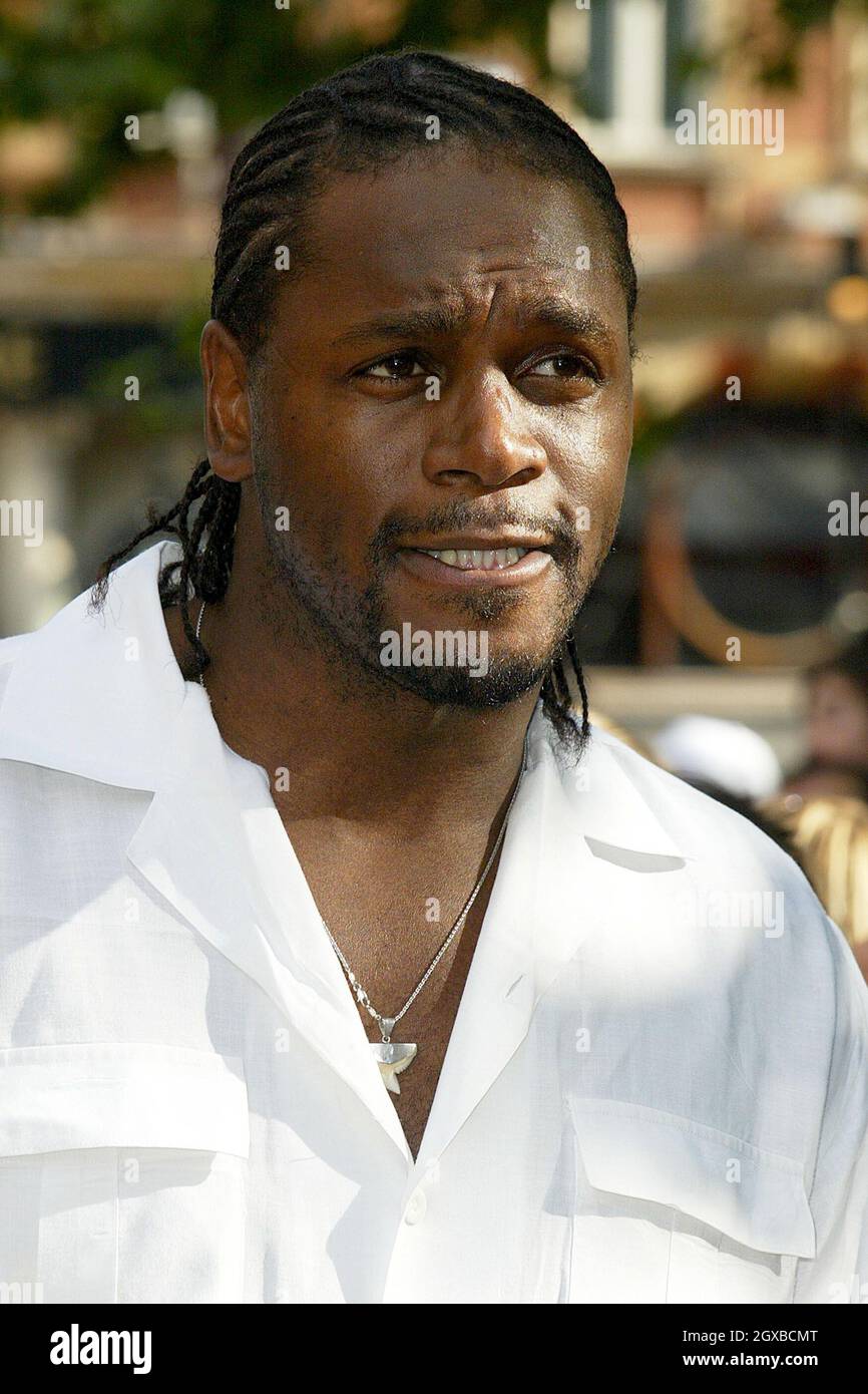 Audley Harrison attending the UK film premiere of THE WAR OF THE WORLD ...