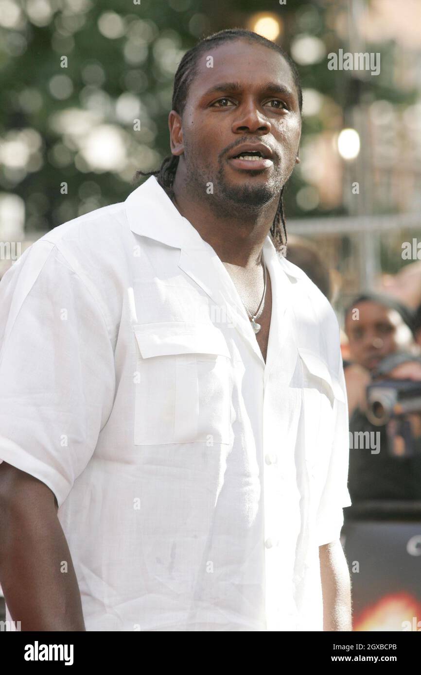 Audley Harrison at the UK premiere of War of the Worlds, Odeon ...