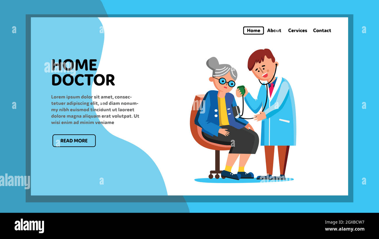 Blood pressure patient home Stock Vector Images - Alamy