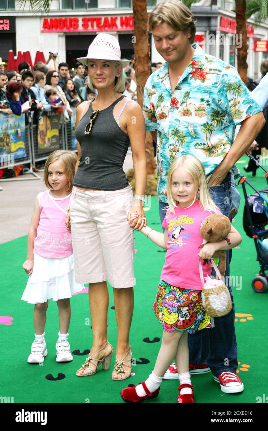 Lisa Maxwell and family at the UK charity premiere of Madagascara which ...