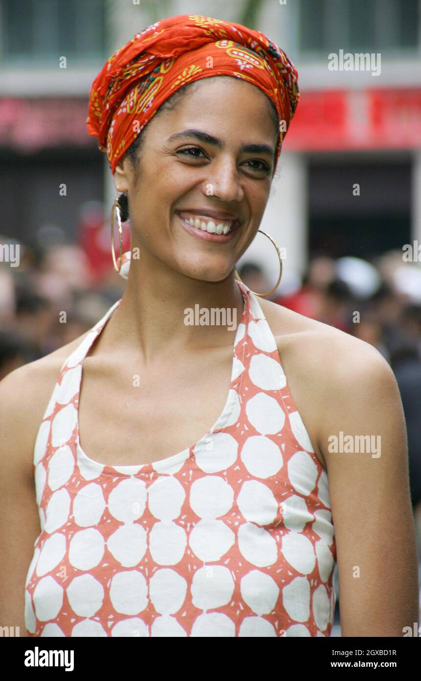 Sara Powell at the UK charity premiere of Madagascara which took place ...