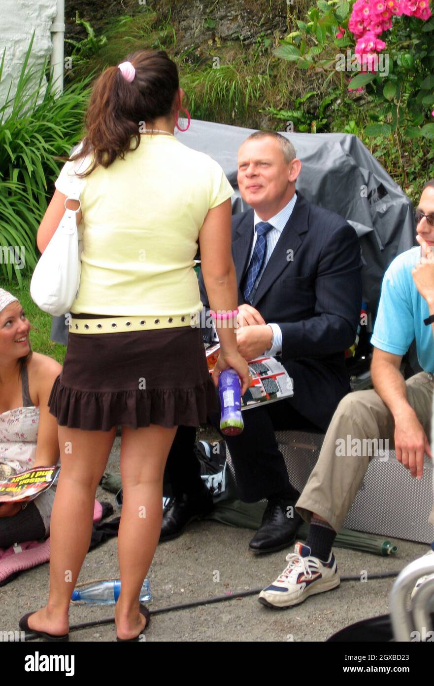 Martin Clunes on the set of Doc Martin in Port Issac, Cornwall. Clunes ...