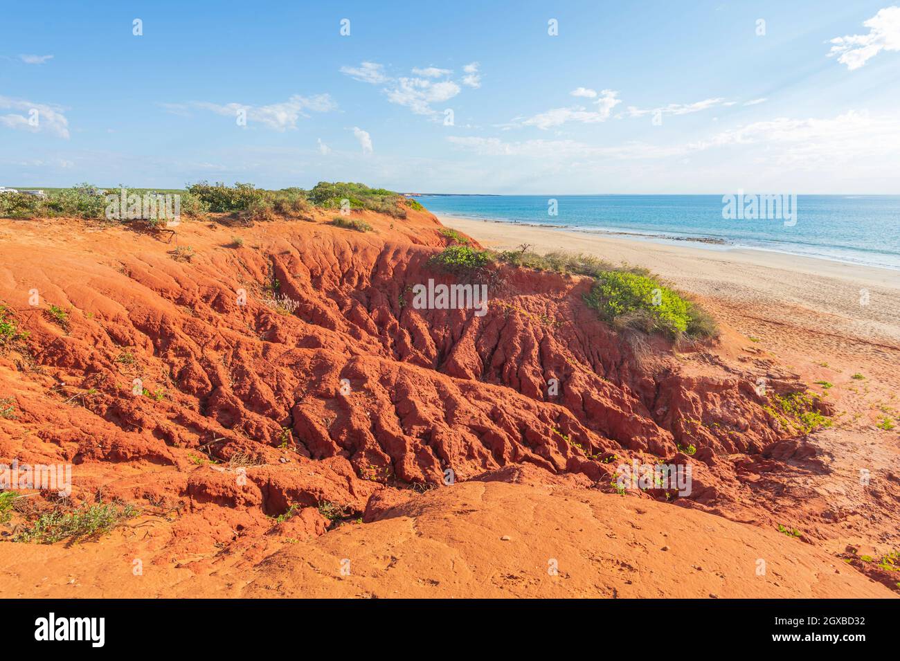Spectacular view of red pindan cliffs at Barn Hill Seaside Station ...