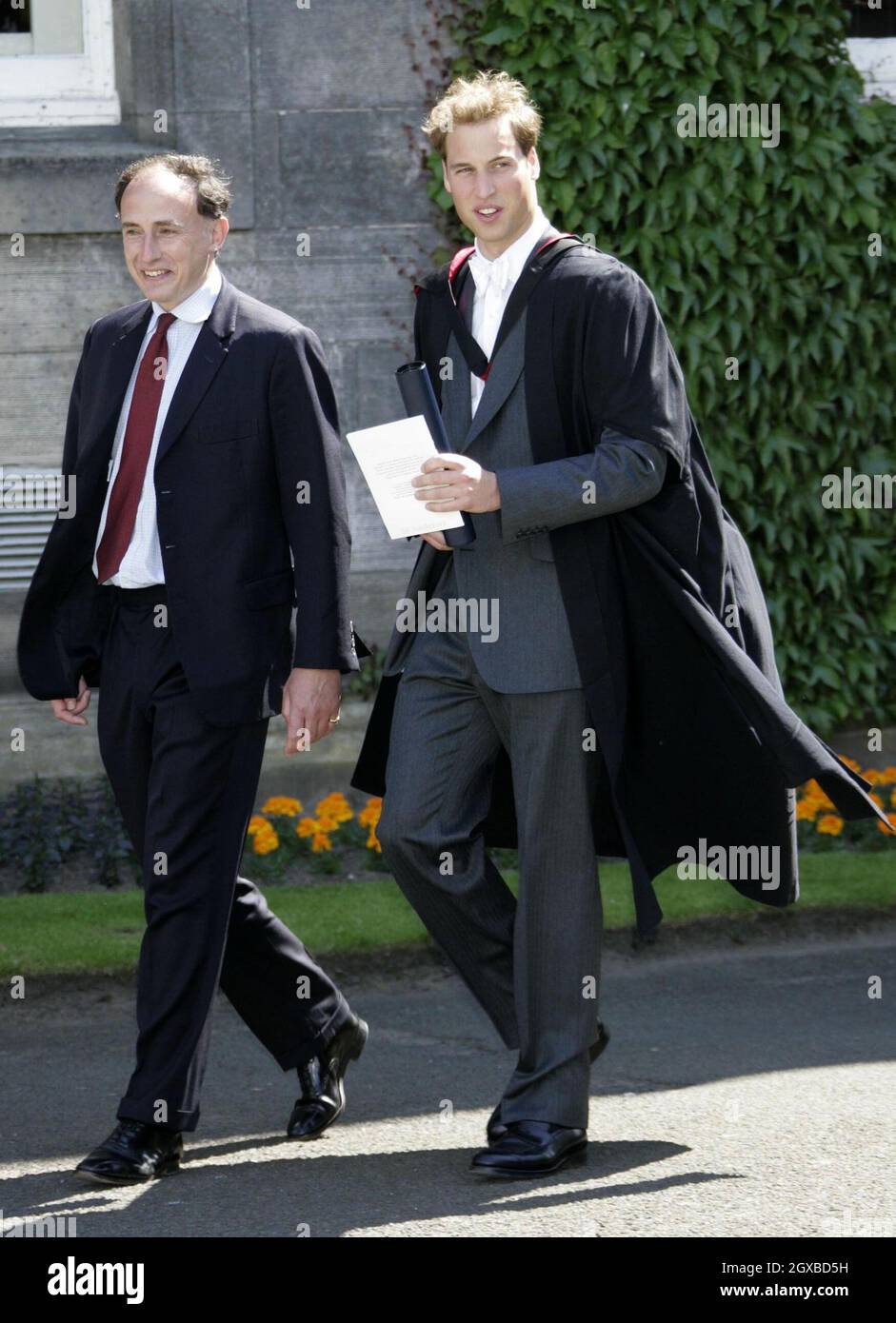 Prince William after his graduation ceremony at St Andrews, Thursday ...