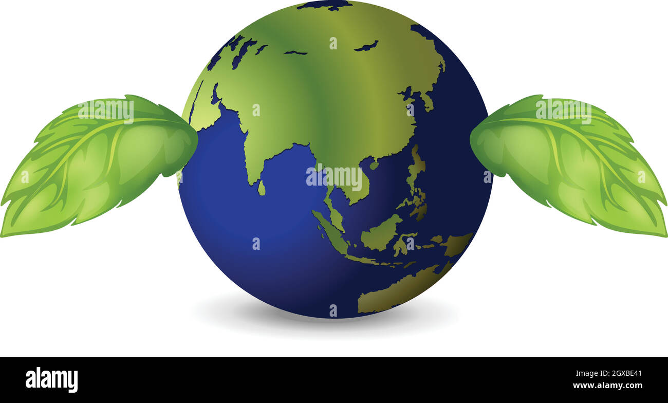 Earth concept leaves Stock Vector Images - Alamy