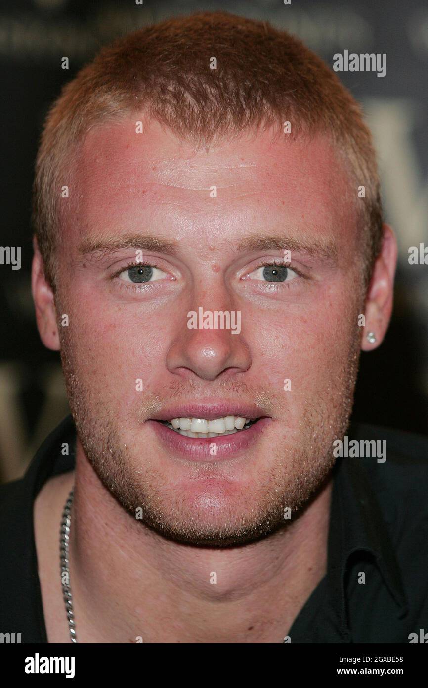 Andrew Flintoff at Waterstone's on Oxford Street, London. The Champion ...