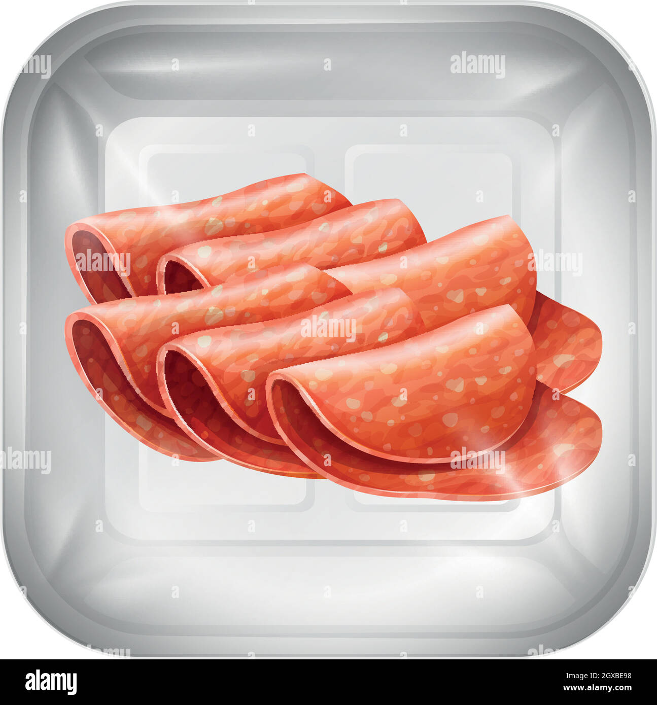 salami on plastic packaging Stock Vector Image & Art - Alamy