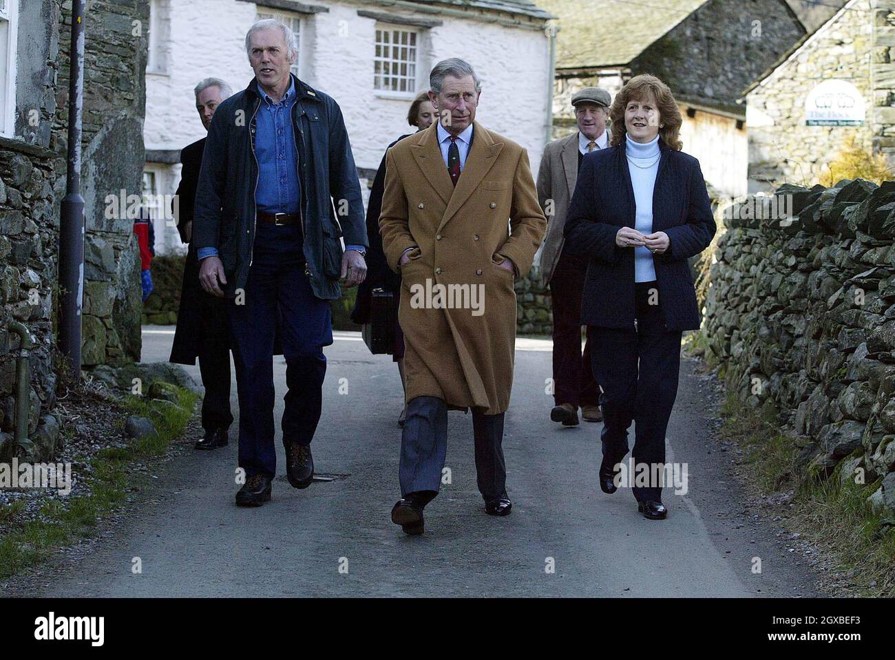 The Prince of Wales at the Melmerby Village Hall in Cumbria. Charles ...