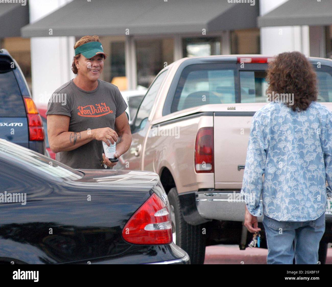 Mickey Rourke out and about with friends in Miami Stock Photo - Alamy