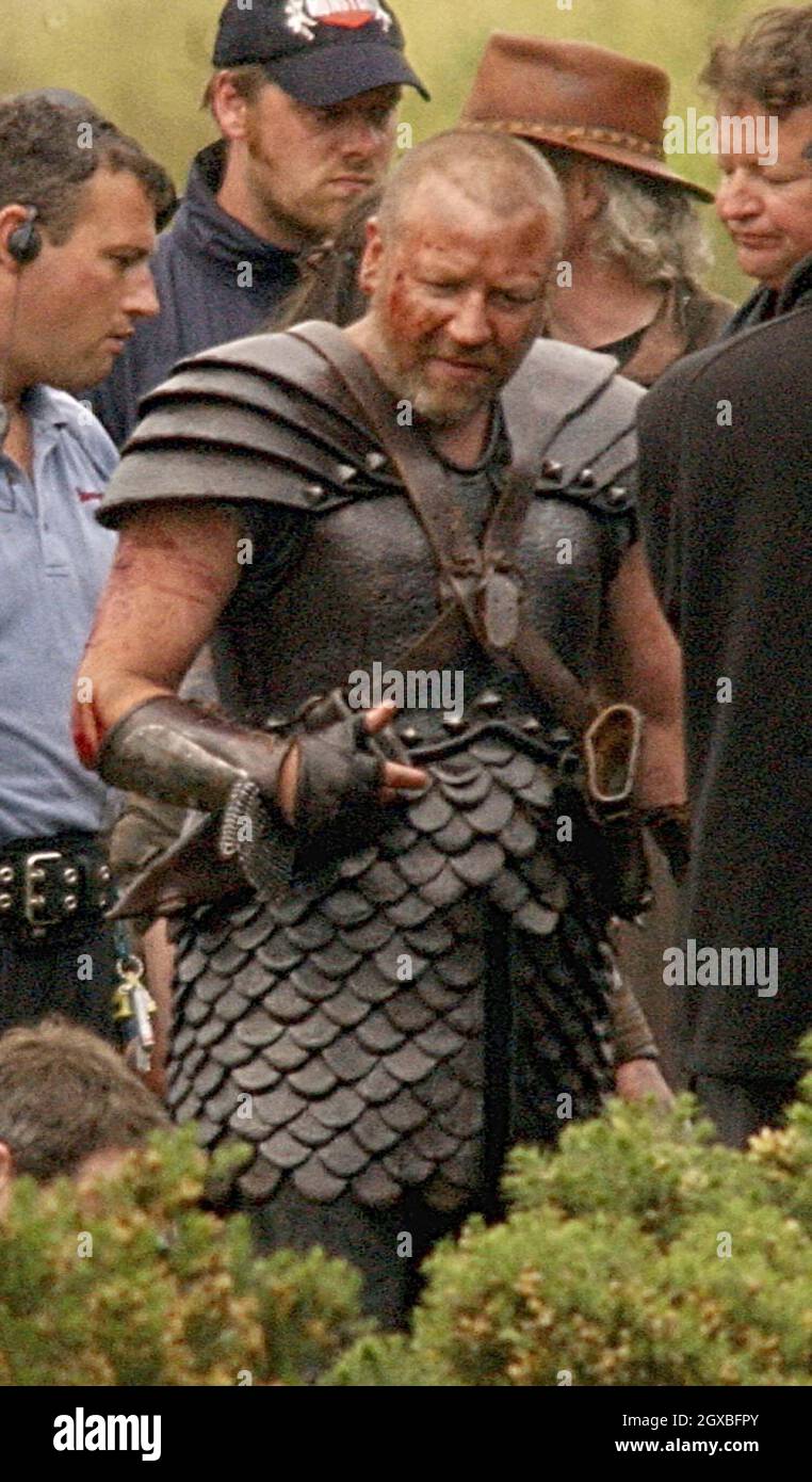 Ray Winstone filming 'King Arthur' the movie in Wicklow, Ireland Stock ...