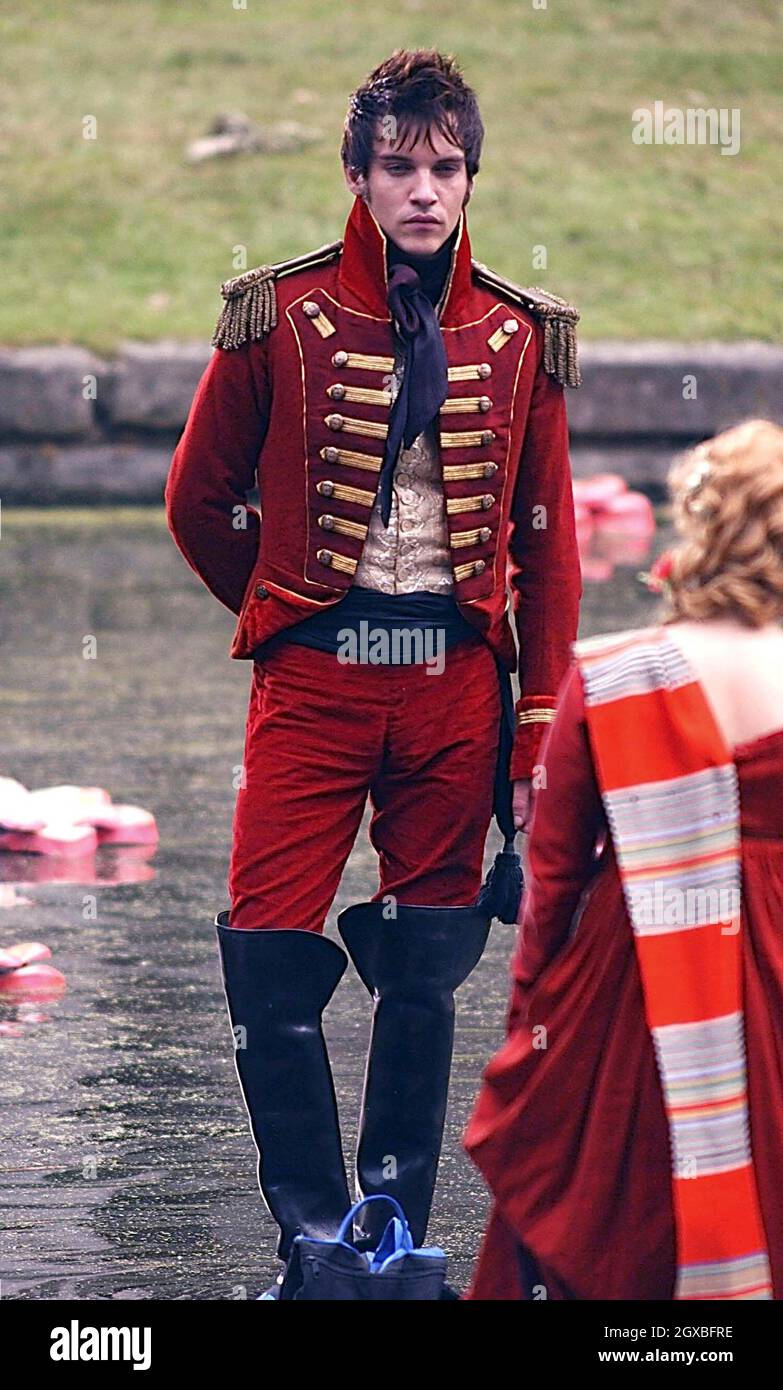 Jonathan Rhys Meyers filming 'Vanity Fair' in London Stock Photo - Alamy