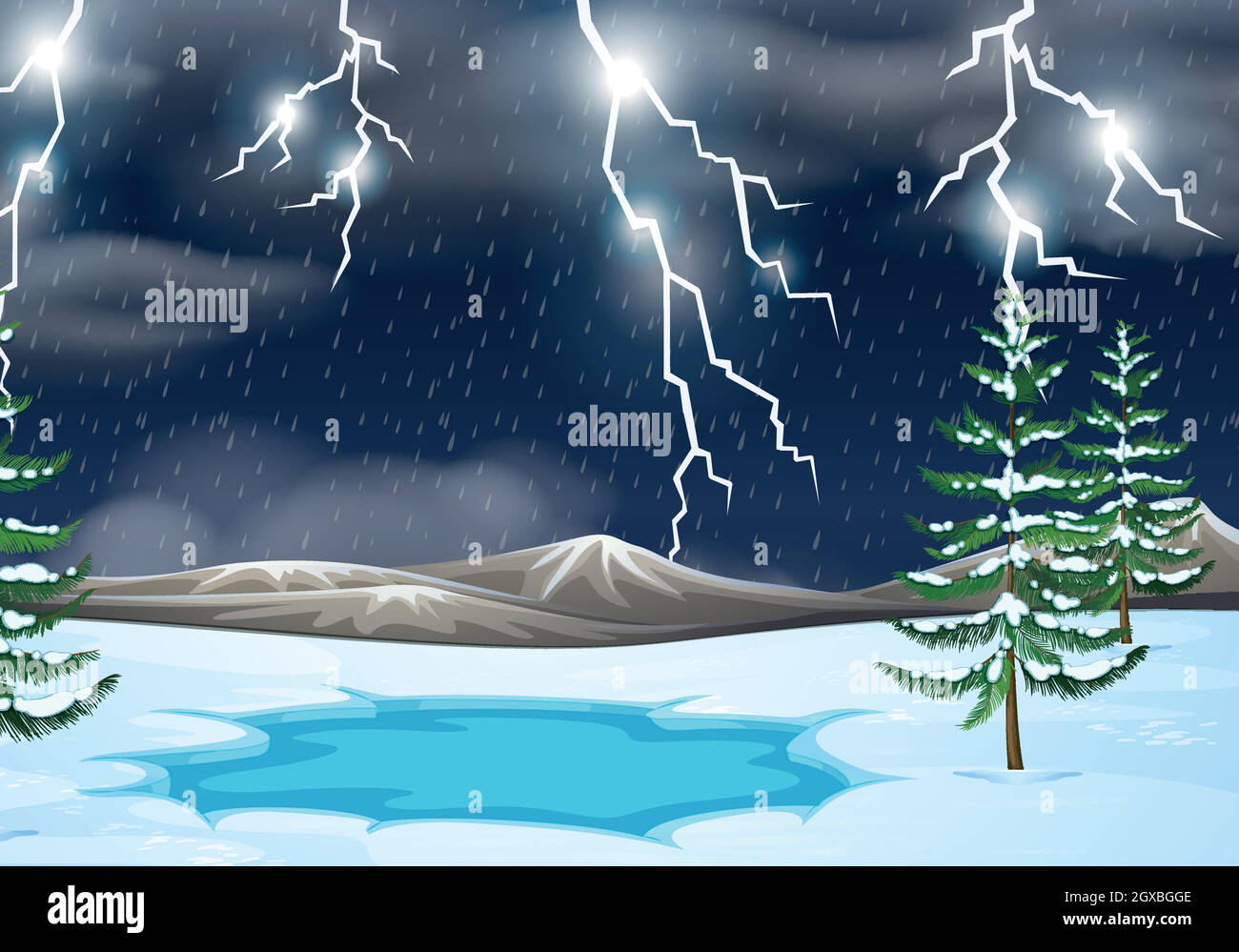 Lightning ice Stock Vector Images - Alamy