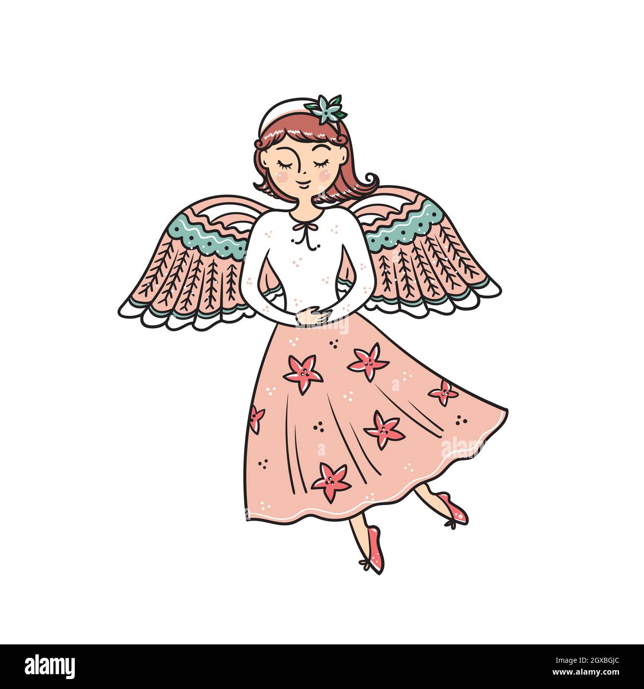 Beautiful woman on forest background Stock Vector Images - Alamy