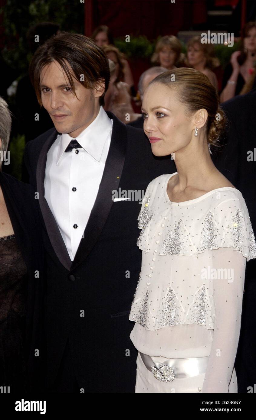 Vanessa Paradis and Johnny Deep arrivs at the 76th Annual Academy ...