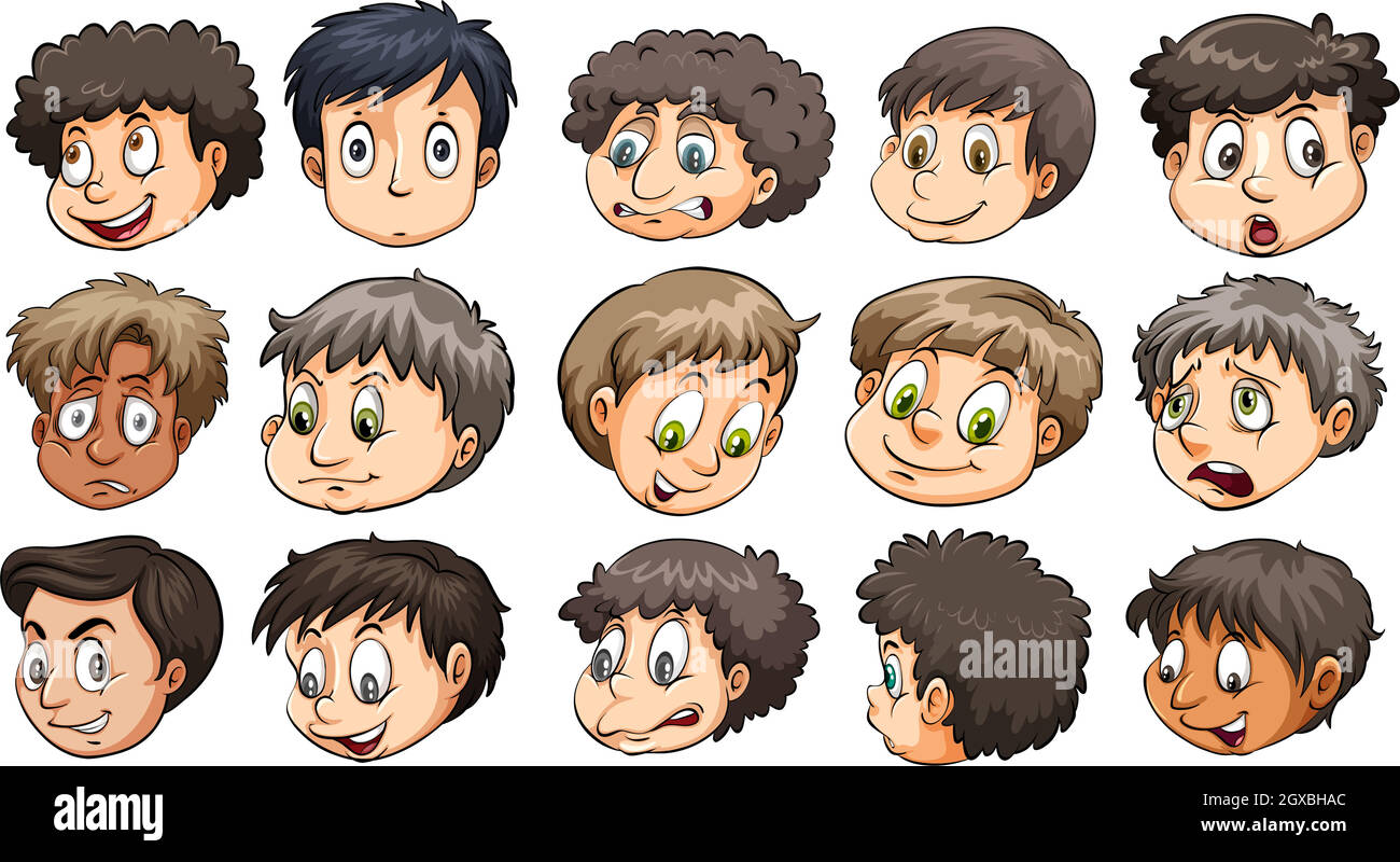 Set of heads Stock Vector Image & Art - Alamy