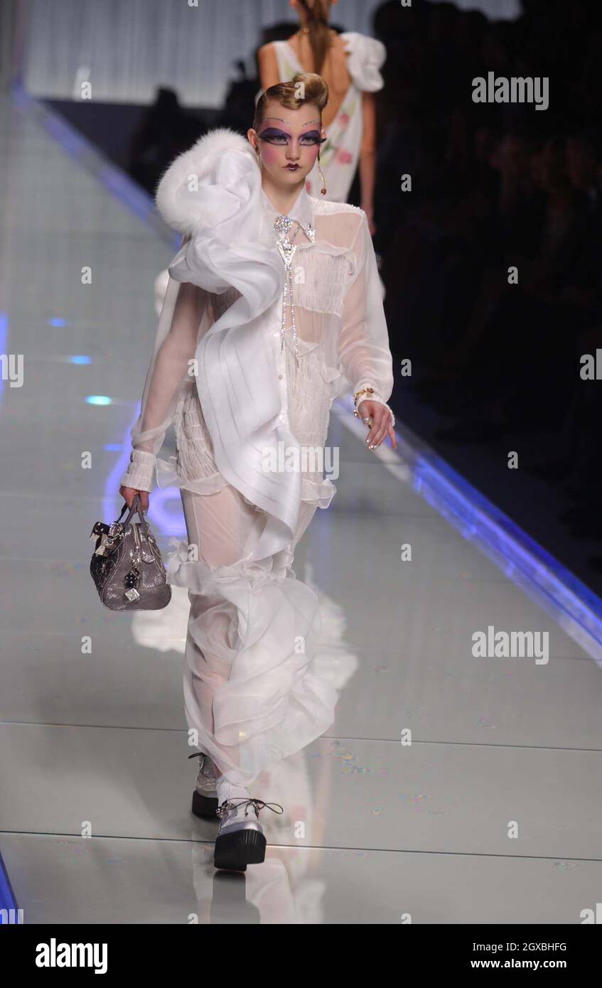 Models on the catwalk for the Christian Dior Fashion Show for Paris ...