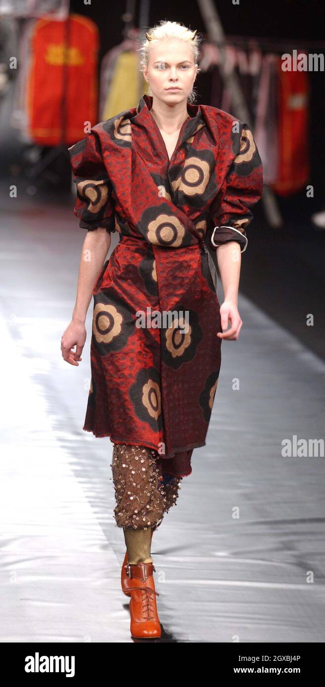 Models on the catwalk for The Vivienne Westwood Fashion Show in Paris ...