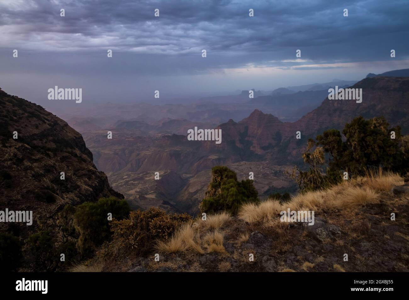 Simien Mountains - beautiful unique mountain landscape from North ...