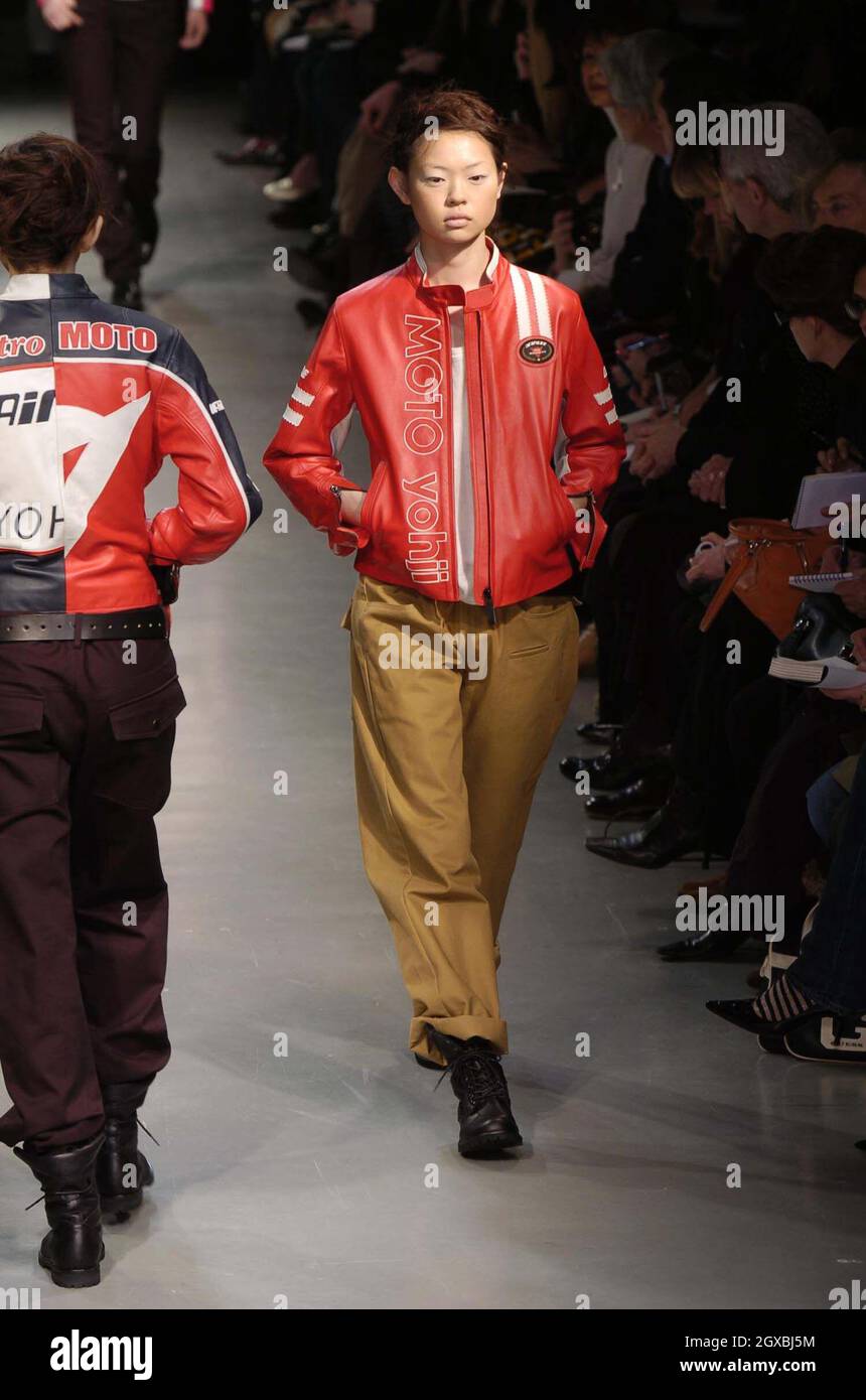 Models on the catwalk for the YS Fashion Show in Paris Stock Photo - Alamy