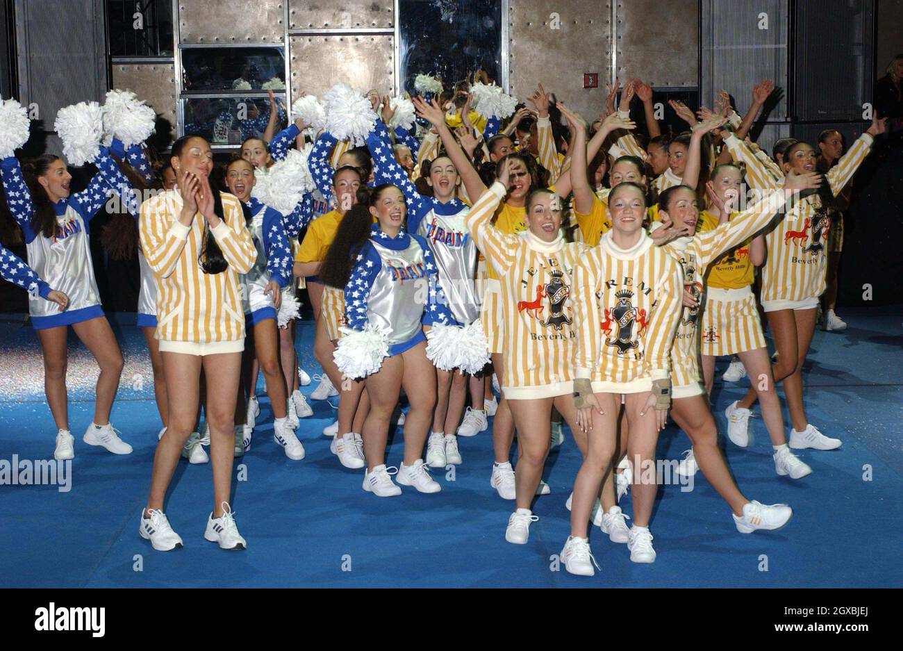 Cheerleaders at the Jeremy Scott Fashion Show at New York Fashion Week ...
