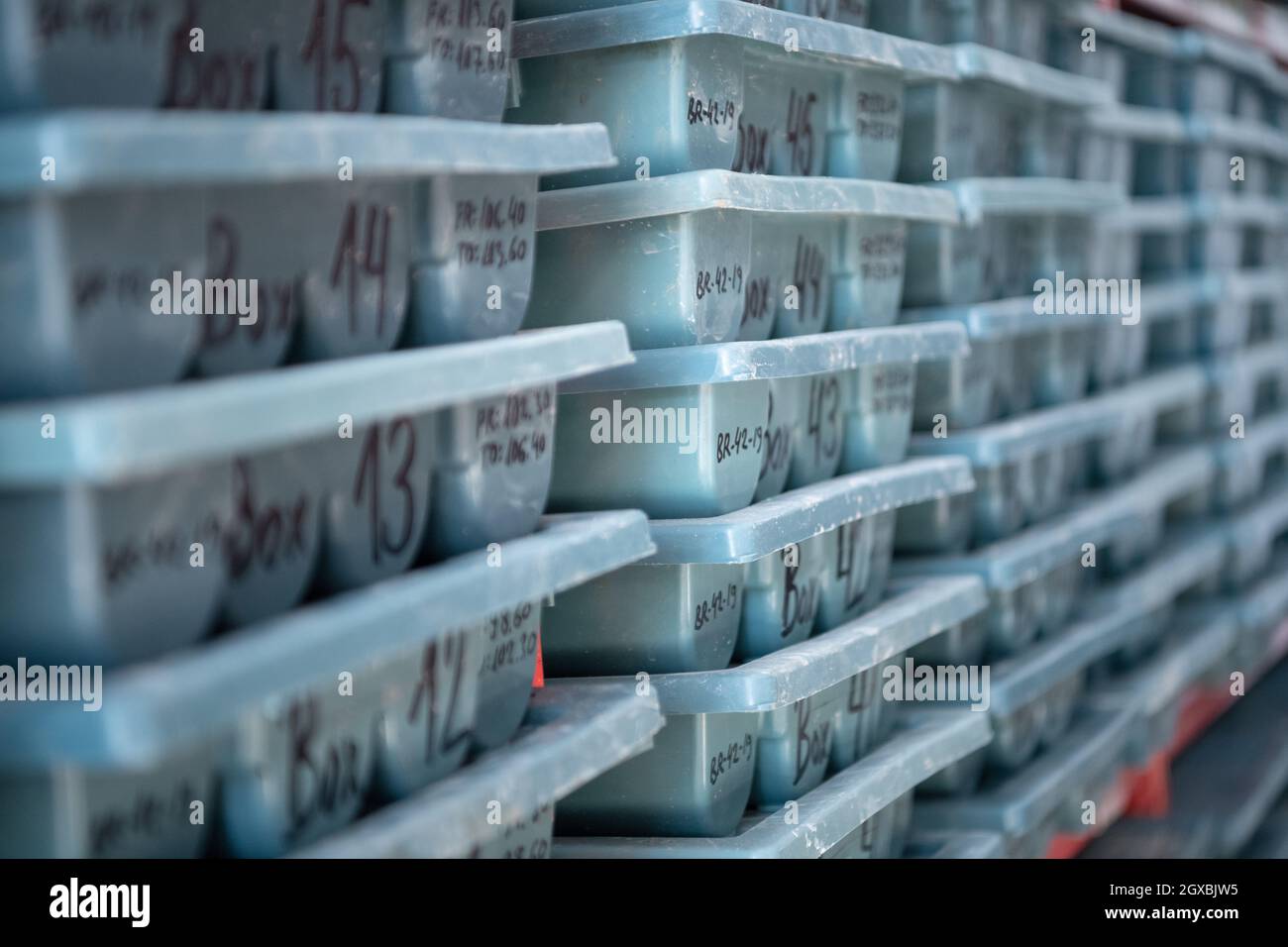 gold mining storage rock core samples geology drilling industy Stock ...