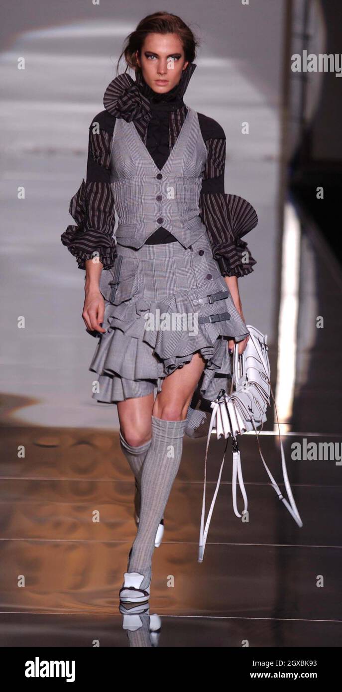 Models on the catwalk for Antonio Berardi Fashion Show for Milan ...