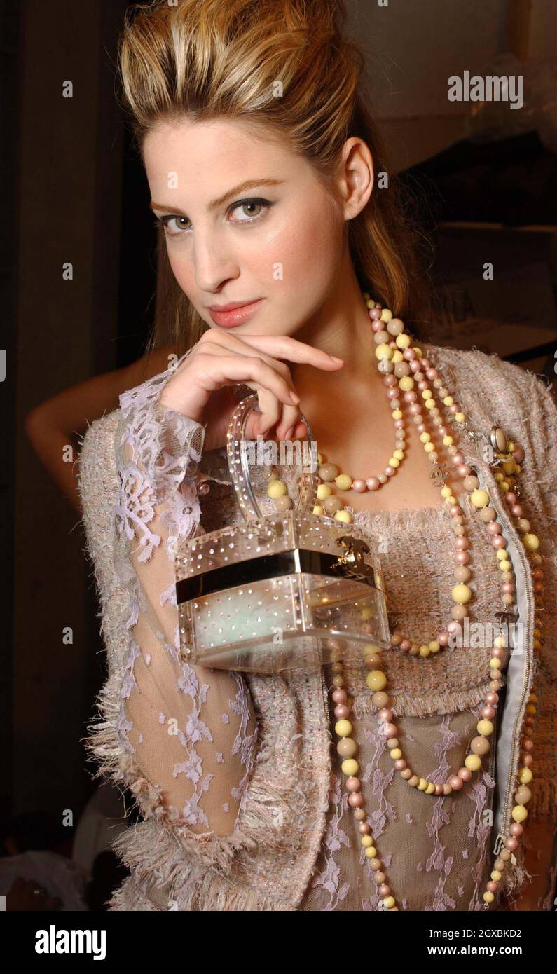 Models Backstage at The Chanel Fashion Show at Paris Fashion Week Stock ...