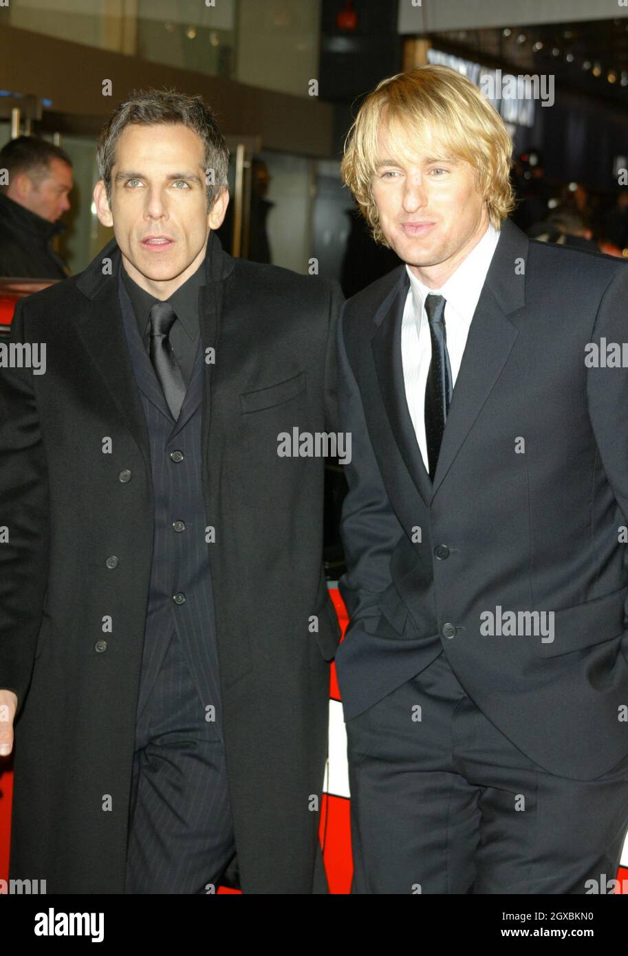 Ben Stiller and Owen Wilson at the Starsky and Hutch premiere in London ...