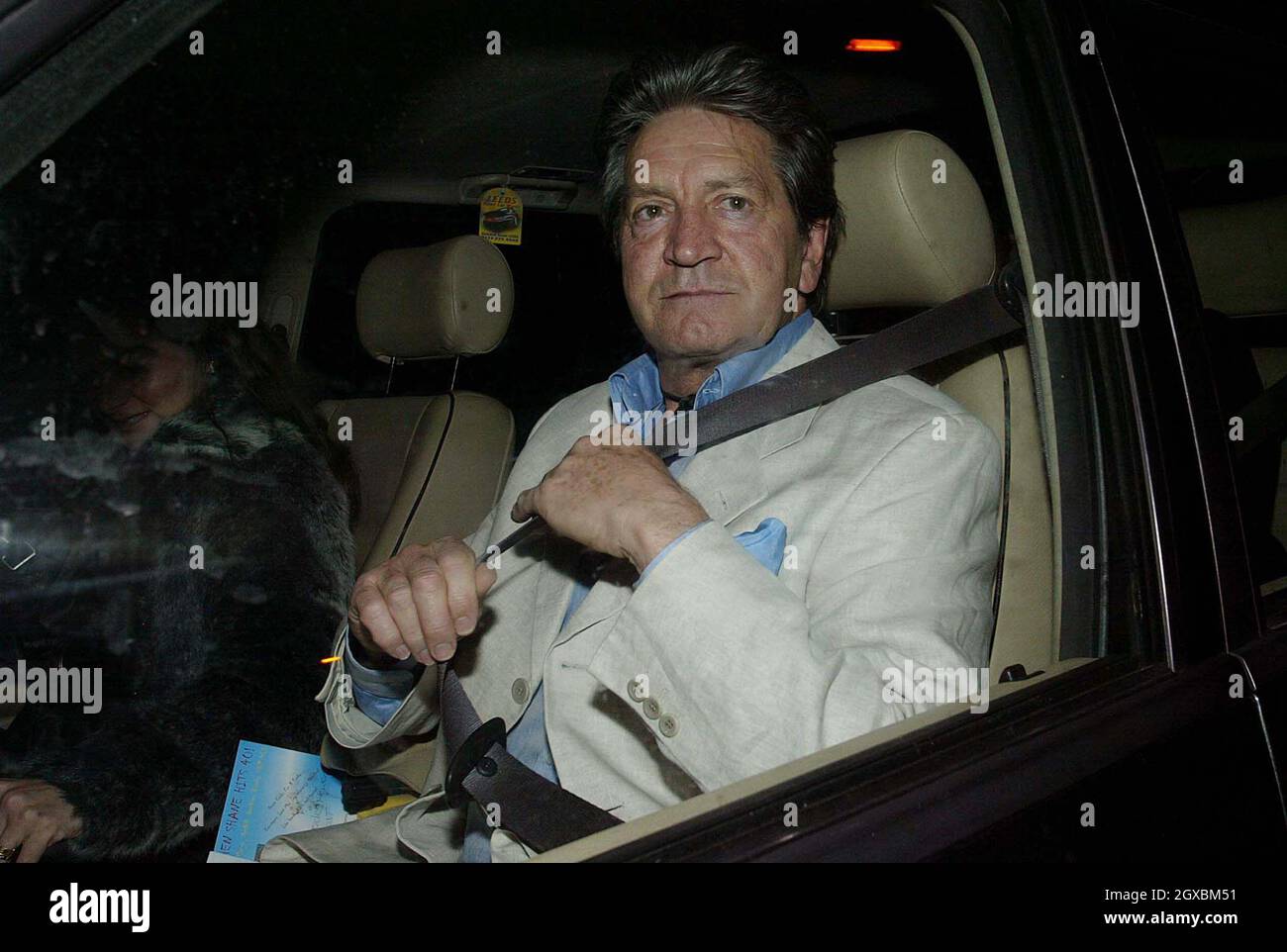 Patrick Mower arrives at Shane Ritche party in West London Stock Photo ...