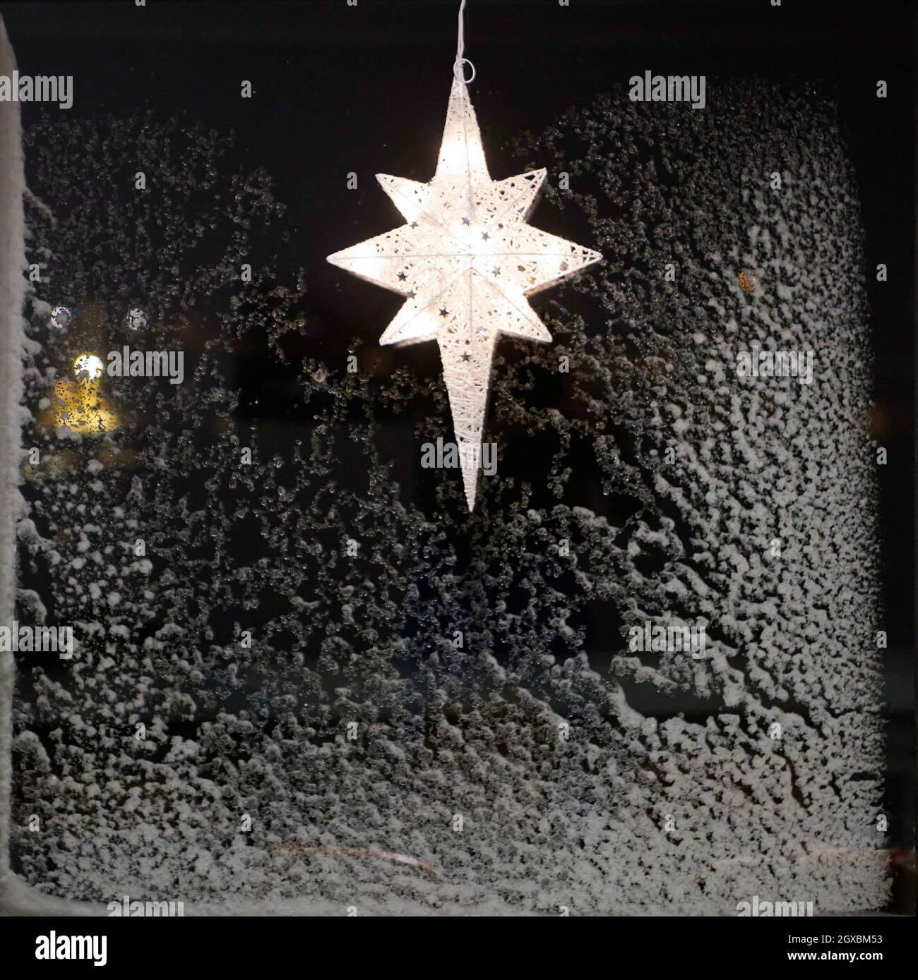 Typical star for lightning in the window and decoration during the ...
