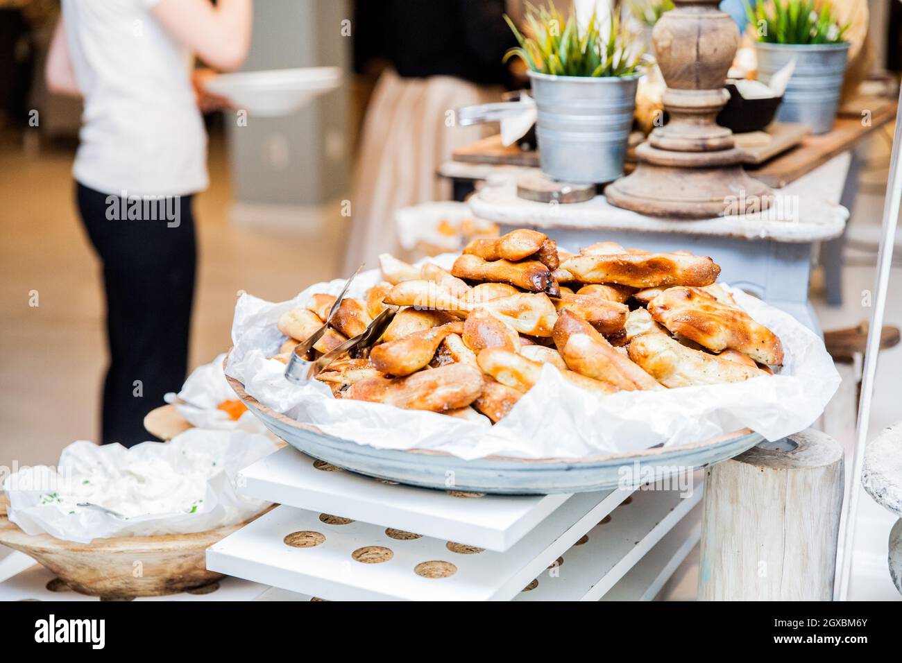 Tasty pastry served restaurant event buffet Stock Photo - Alamy