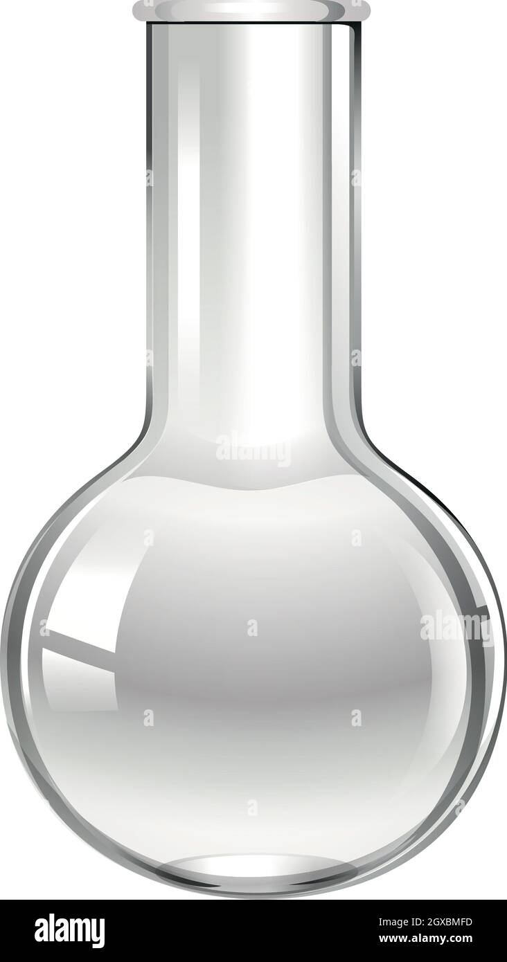 Empty glass beaker on white Stock Vector Image & Art - Alamy