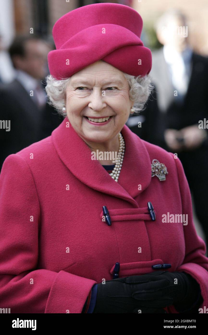 Queen Elizabeth II visits the Church of St Mary Stock Photo - Alamy