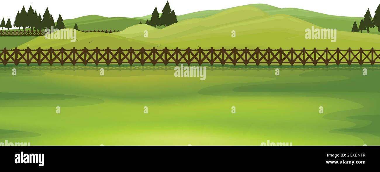 Nature scene landscape template Stock Vector Image & Art - Alamy