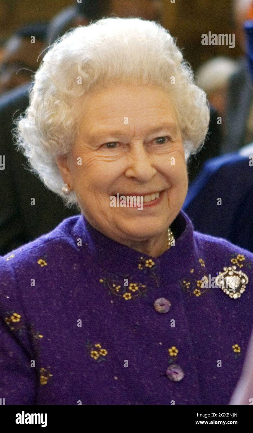Queen Elizabeth II leaving Stock Photo - Alamy