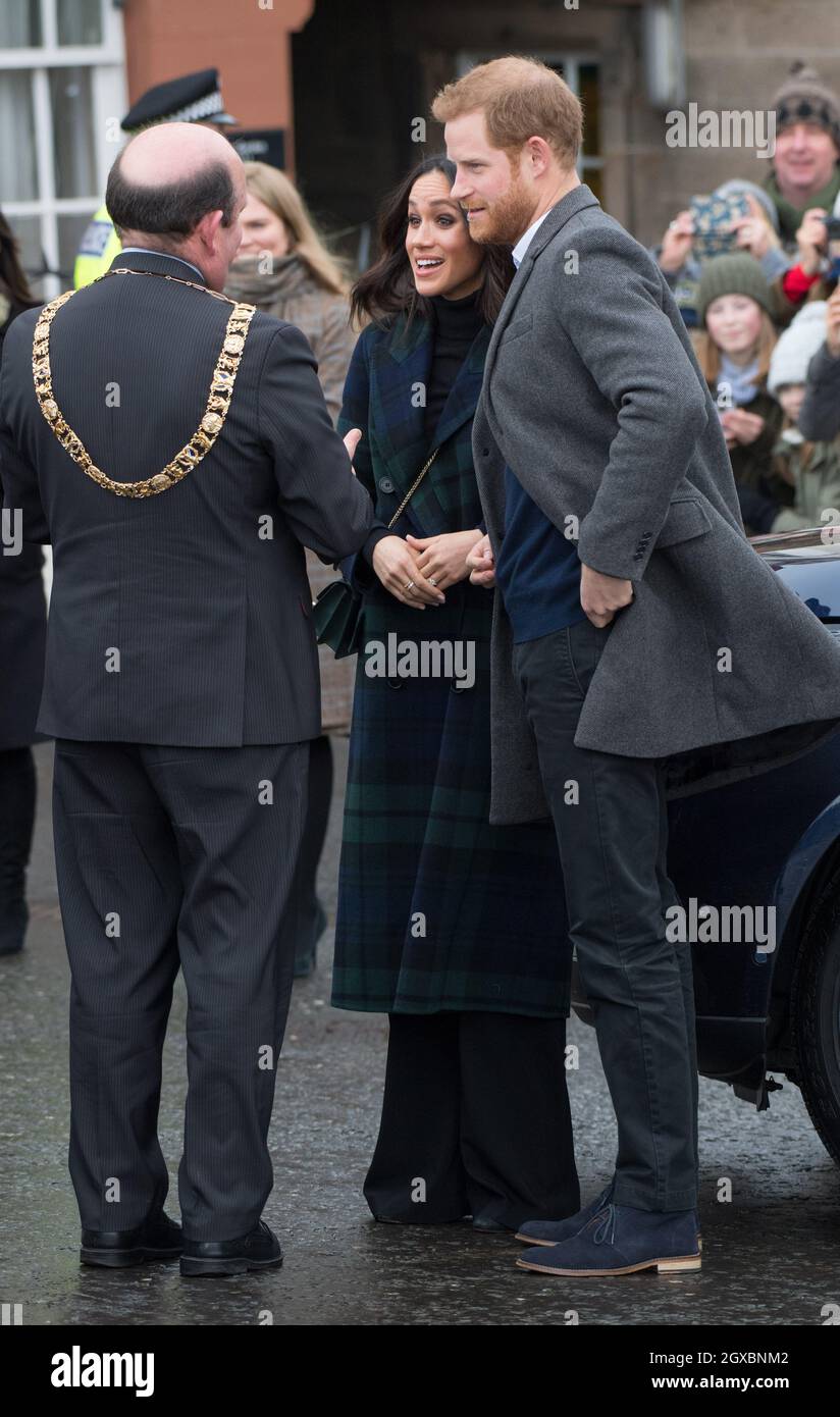 Prince harry and megan in scotland hi-res stock photography and images ...